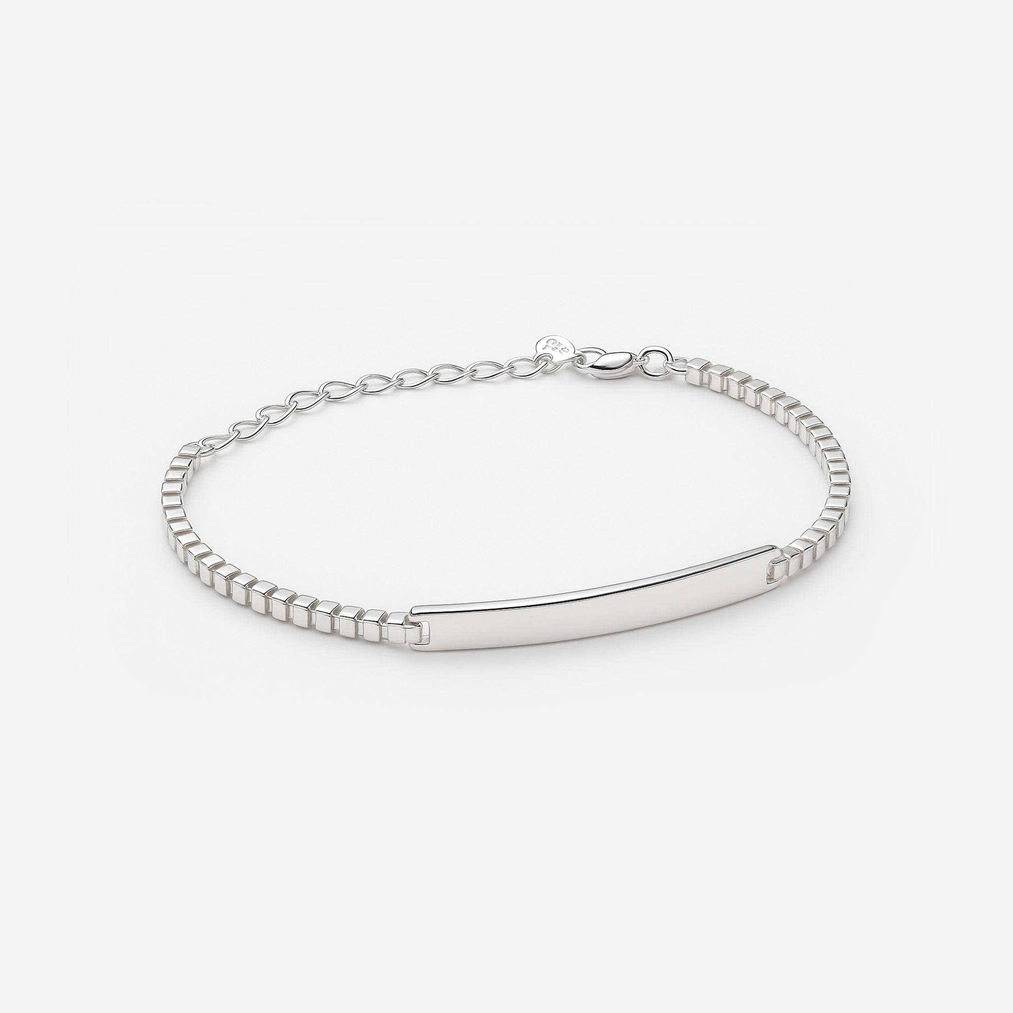 Spark Sterling Silver Bracelet - Box Chain Design | Sensies